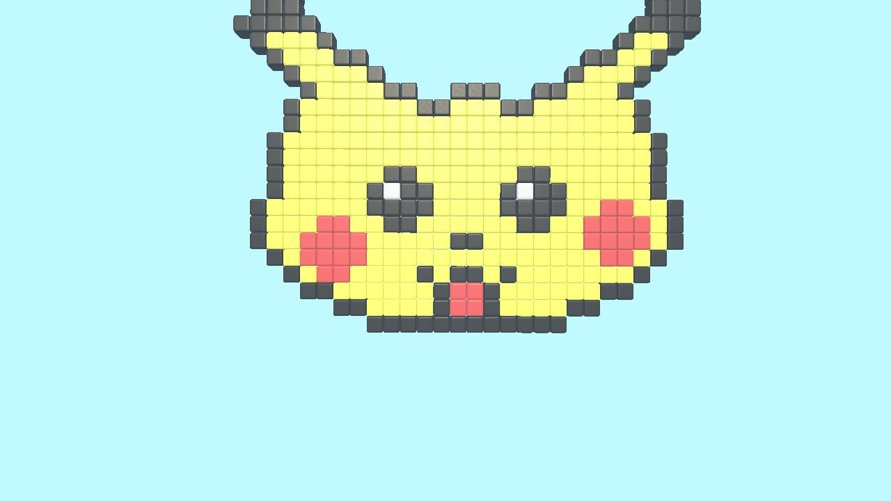 Flat Pikachu... - HiberWorld: Play, Create, Share.