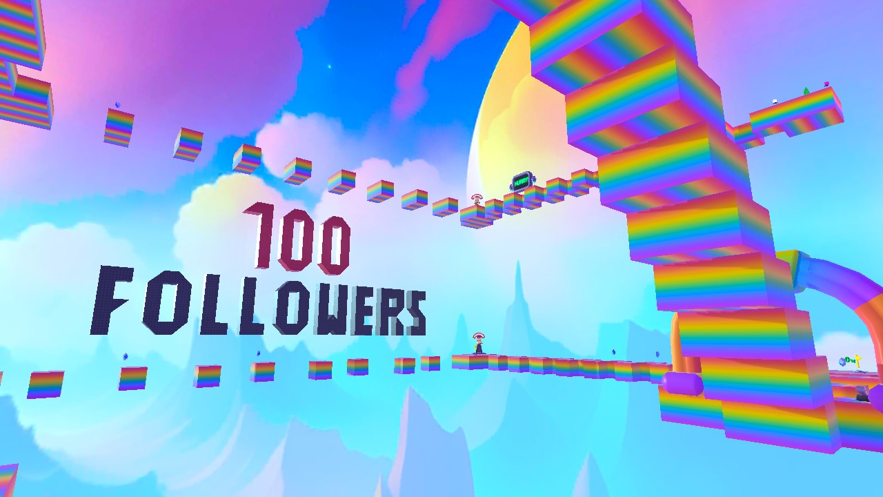 100 FOLLOWERS RAINBOW OBBY 🌈 - HiberWorld: Play, Create, Share.