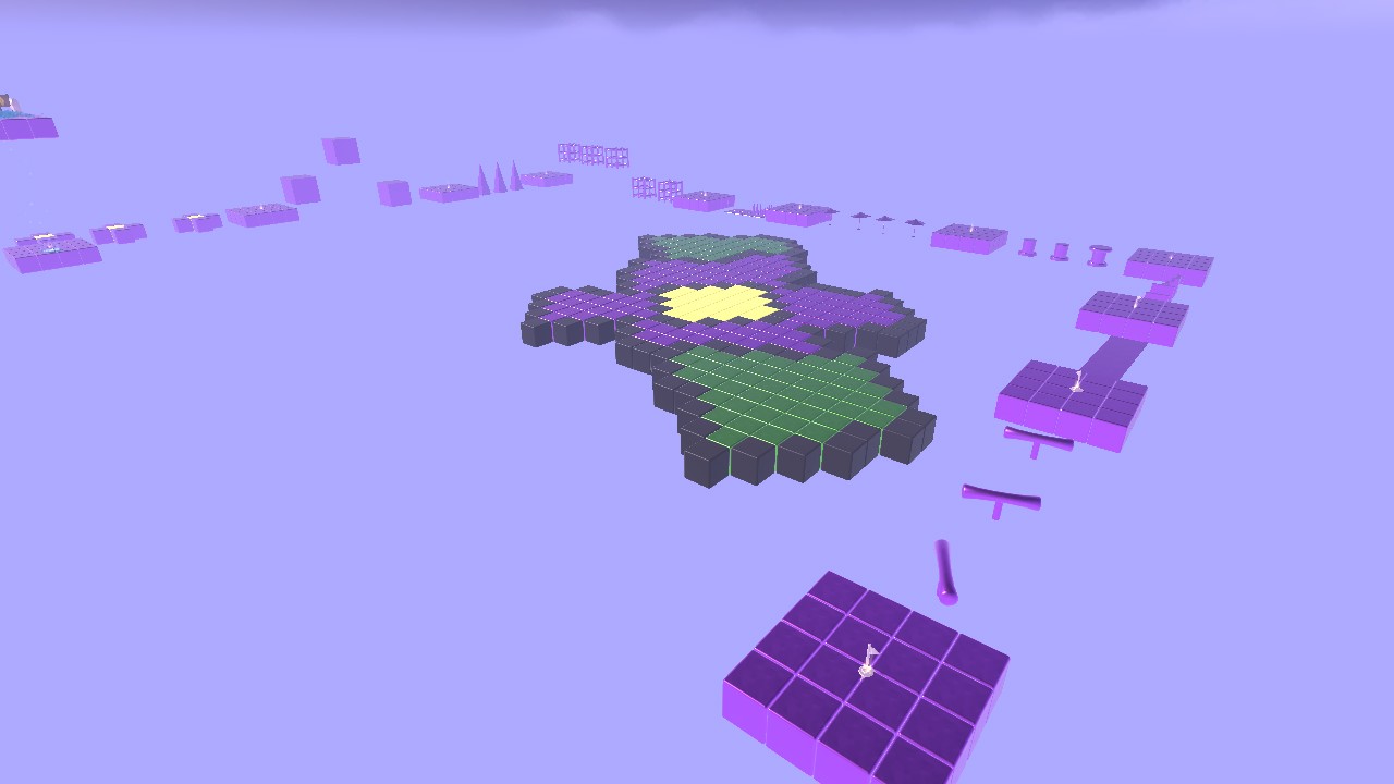 cute purple flower obby!! - HiberWorld: Play, Create, Share.