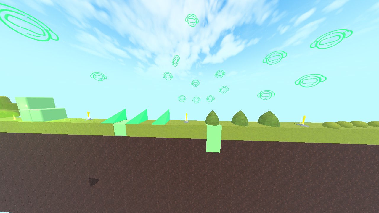 A green 2d obby - HiberWorld: Play, Create, Share.