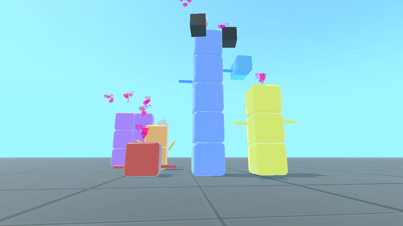 Number blocks fall in love story - HiberWorld: Play, Create, Share.