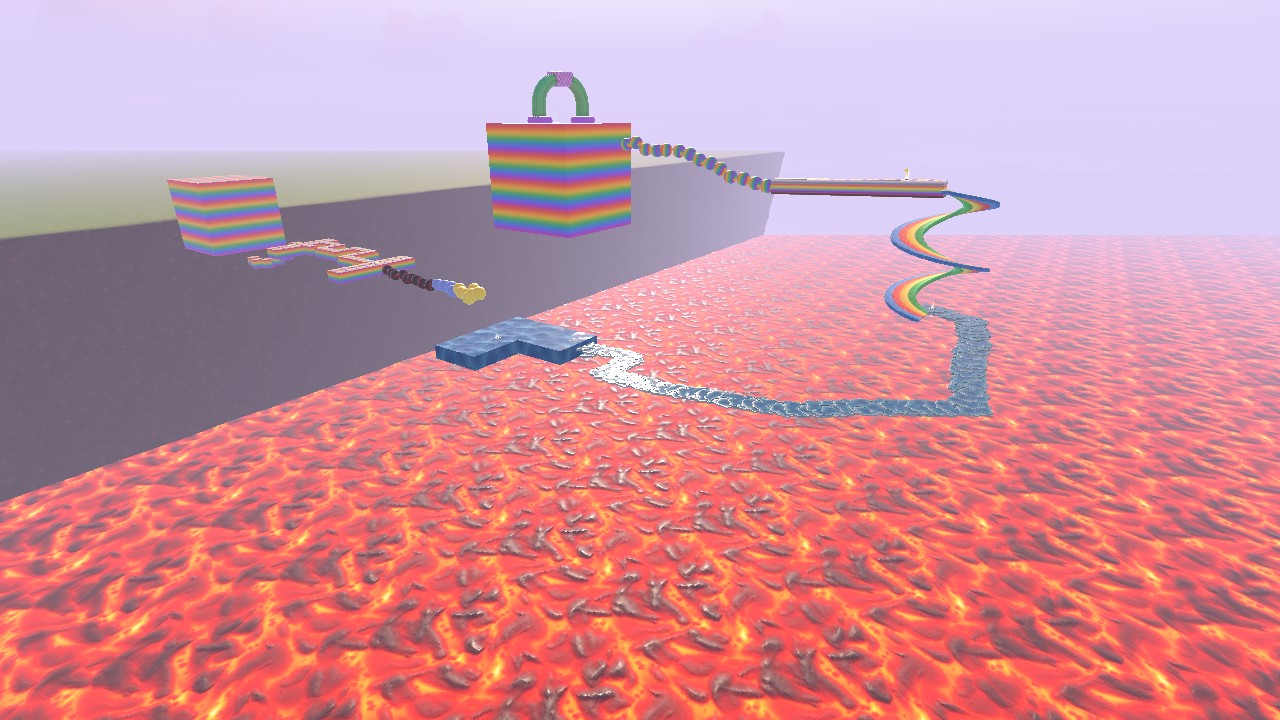 Easy Rainbow Obby - HiberWorld: Play, Create, Share.