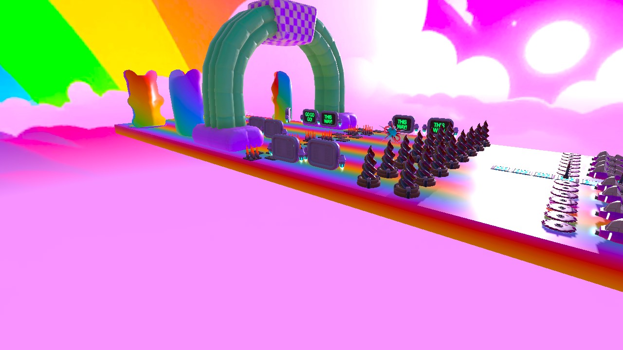 sweet rainbow race track - HiberWorld: Play, Create, Share.