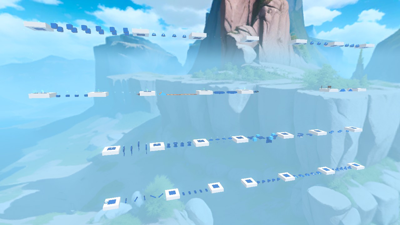 Mega Blue and White Obby! - HiberWorld: Play, Create, Share.