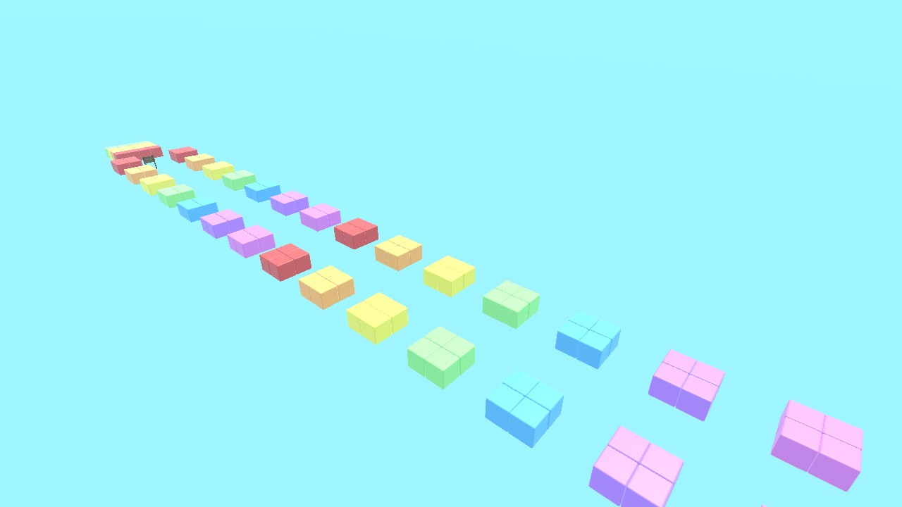 impossible rainbow glass bridge - HiberWorld: Play, Create, Share.