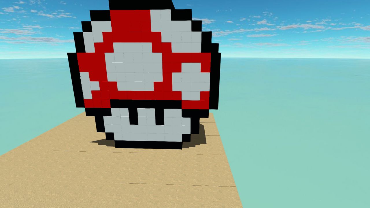 Minecraft Mario Mushroom Pixel Art