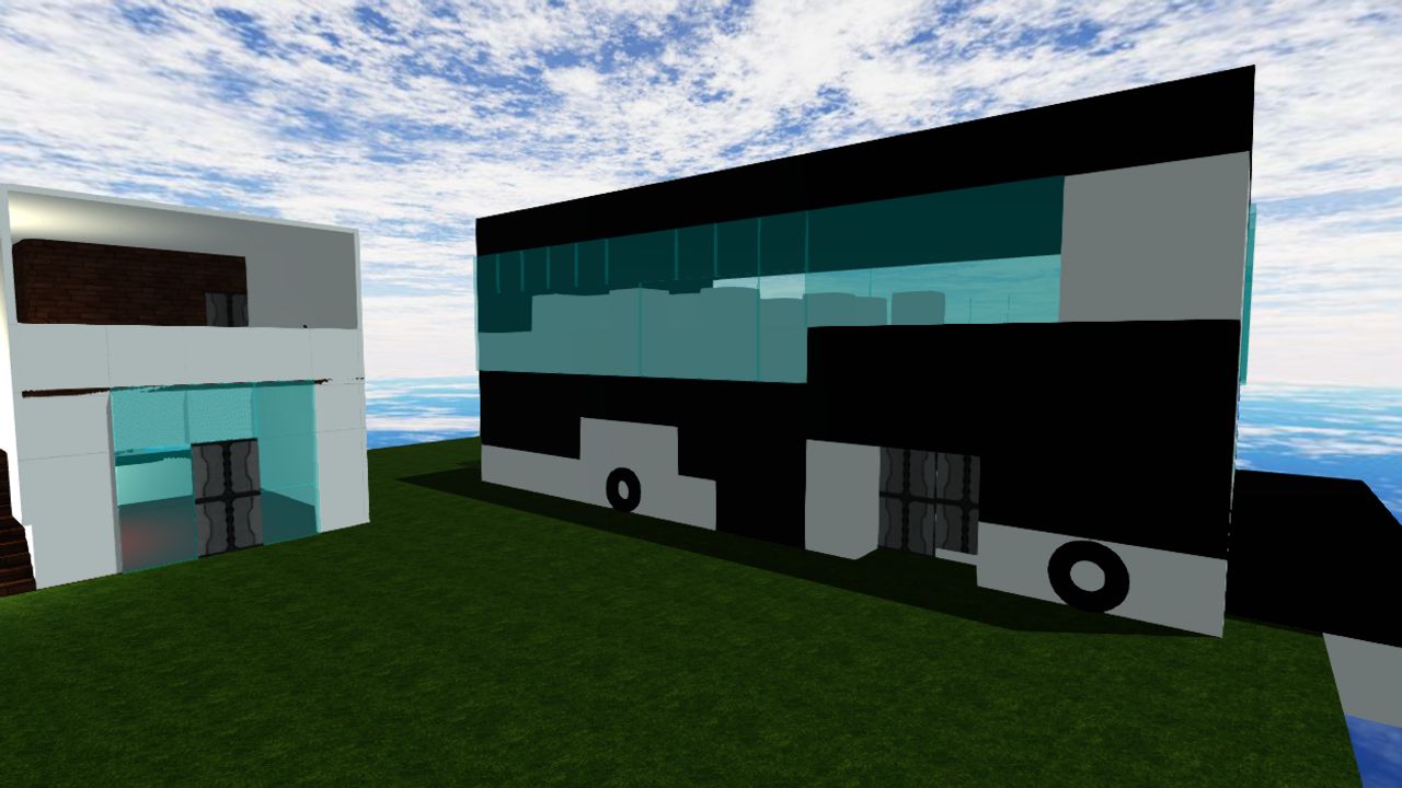 A House with Charted bus - HiberWorld: Play, Create, Share.