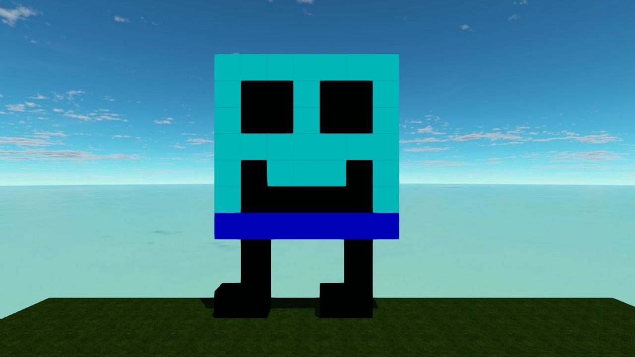 Ice cube pixel art - HiberWorld: Play, Create, Share.