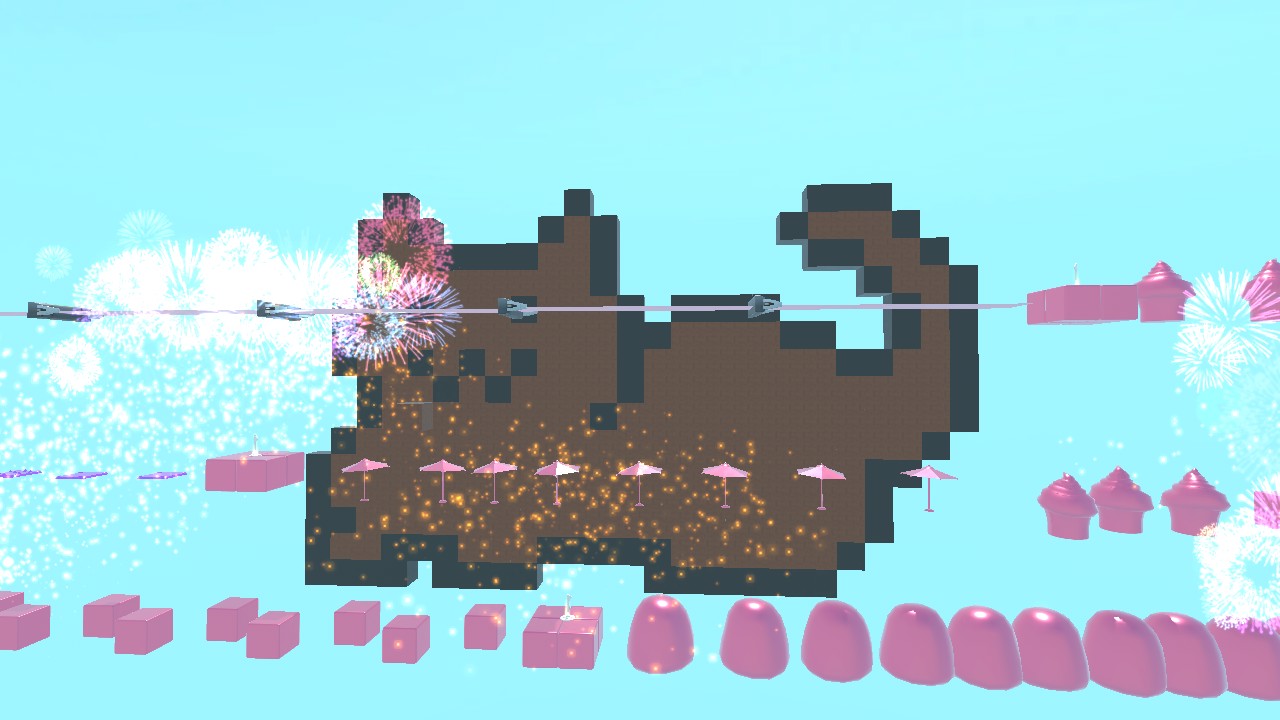 brown cat pixel obby - HiberWorld: Play, Create, Share.