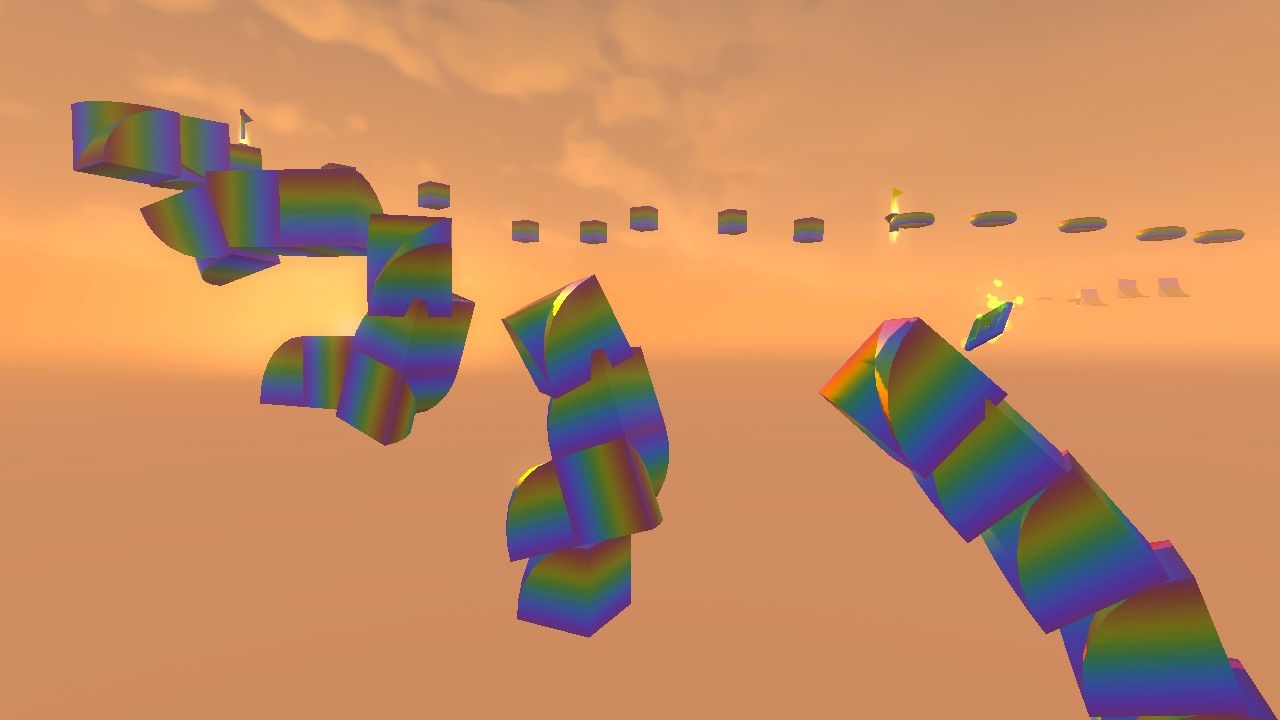 Short rainbow obby - HiberWorld: Play, Create, Share.