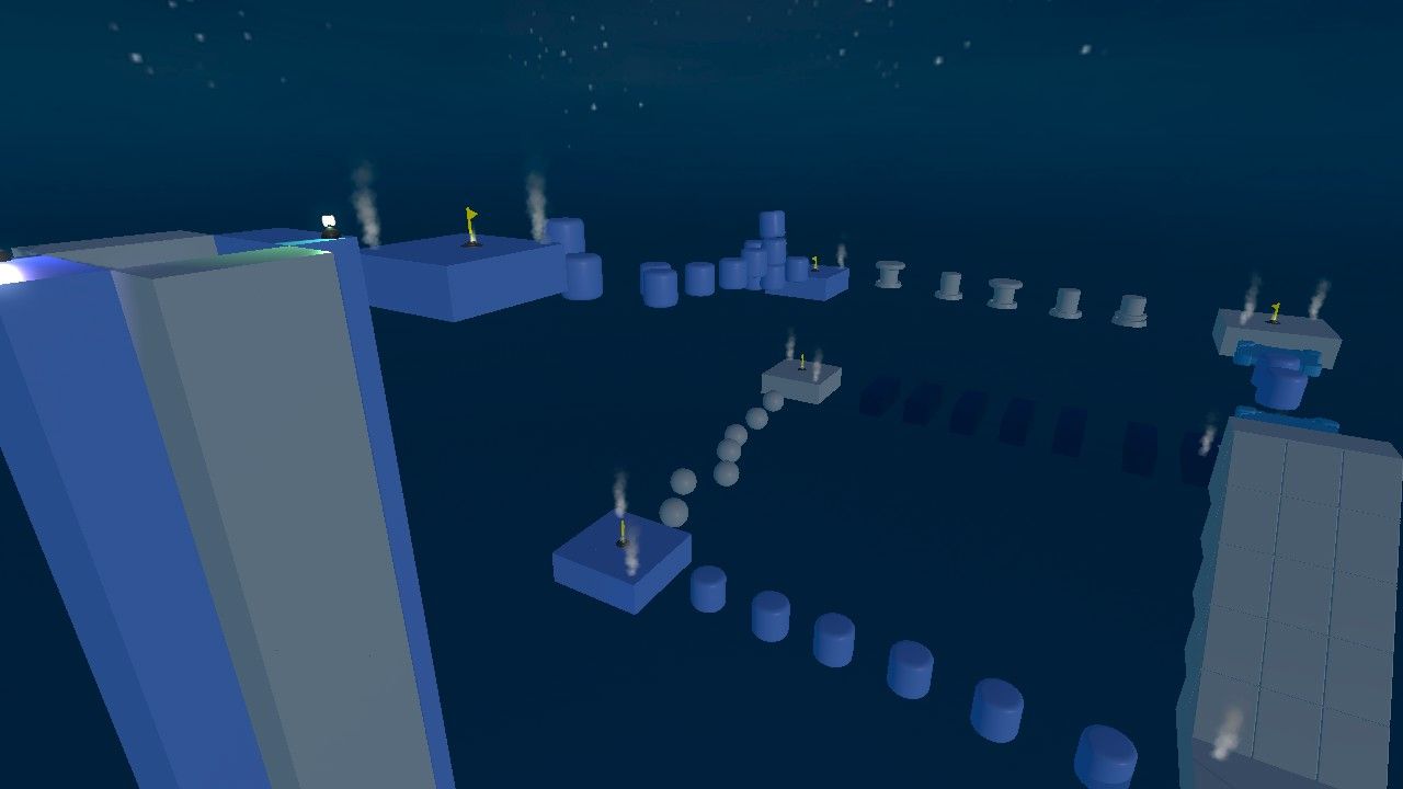 blue obby and white - HiberWorld: Play, Create, Share.